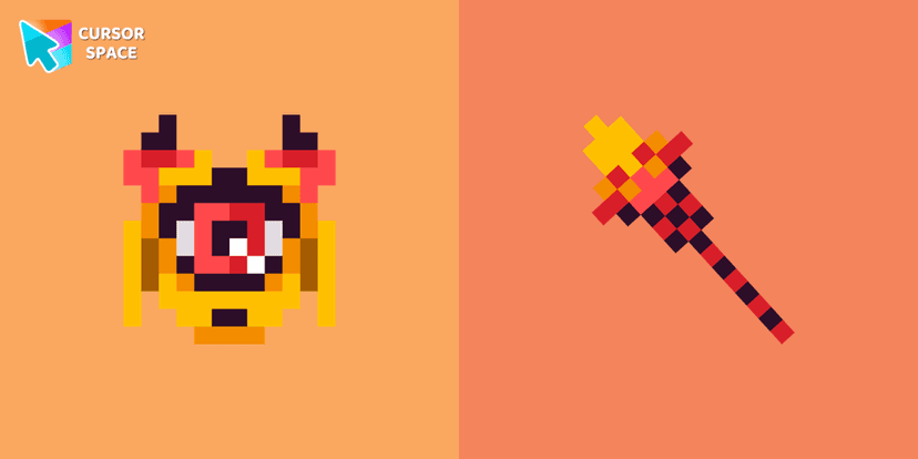 Custom Cursor Monster Pixel For Chrome - Cursor Pack | Cursor Space